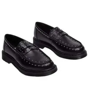 Dr. Martens X Supreme Studded Loafers - Black