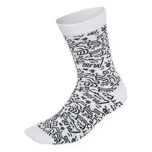 Adidas Neo X Crossover Graffiti Pattern Casual Socks - Multi-color
