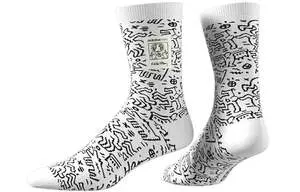 Adidas Neo X Crossover Graffiti Pattern Casual Socks