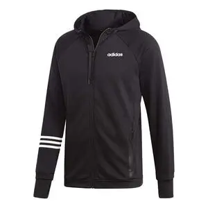 Adidas Sports Training Knit Hooded Jacket - Black