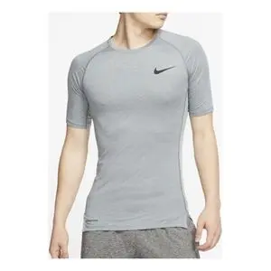 Nike Pro Training Tight Short Sleeve - Light Gray
