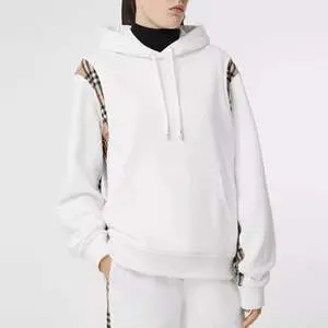 Burberry Checked Panel Hoodie