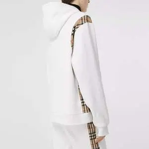 Burberry Checked Panel Hoodie