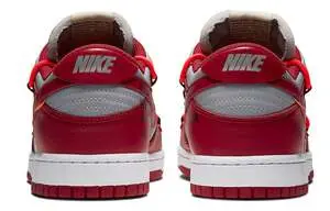 Nike Off-white X Dunk Low "university Red - Red/white/gray