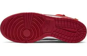 Nike Off-white X Dunk Low "university Red - Red/white/gray