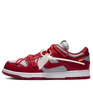 Nike X Off-white Dunk Low 'university Red - Red/white/gray