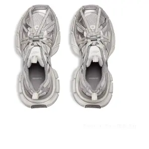 Balenciaga 3xl Extreme Laces Sneakers - Silver