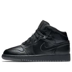JORDAN Air 1 Retro Mid Dark Grey Outsole Sneakers - Black
