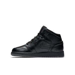 JORDAN Air 1 Retro Mid Dark Grey Outsole Sneakers - Black
