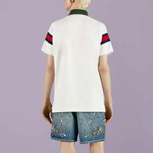 Gucci Cotton Jersey Polo With Web