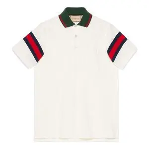 Gucci Cotton Jersey Polo With Web