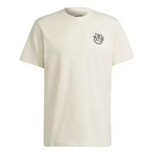 Adidas Originals Ss22 Back Pattern Printing Round Neck Short Sleeve White T-shirt - Default Color