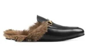 Gucci Princetown Horsebit Fur Lined Slipper