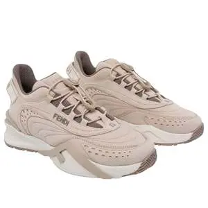 Fendi Flow Technical Low Top Sneakers - Beige