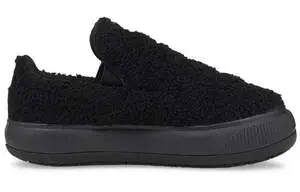 PUMA Suede Mayu Slip-on Teddy Sneakers - Black
