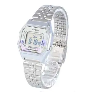 Casio Vintage Digital Watch With Floral Motif