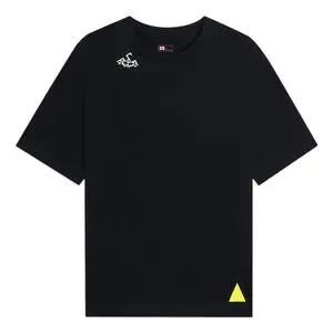 LI-NING Geometry Graphic T-shirt 'black Yellow - Black/yellow/grey