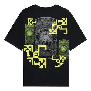 LI-NING Geometry Graphic T-shirt 'black Yellow