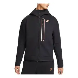 Nike Full-length Zipper Cardigan Reflective Sports Jacket - Black