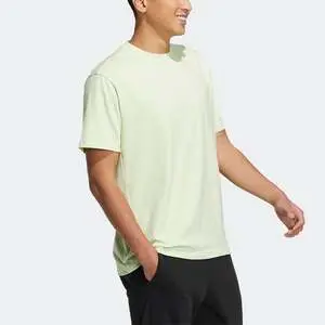 Adidas Neo Solid Color Round Neck Sports Short Sleeve Light Green T-shirt - Multi-color