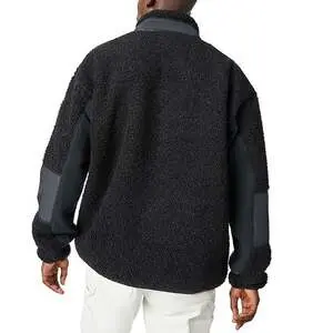 CONVERSE Splicing Fleece Stand Collar Zip-up Jacket