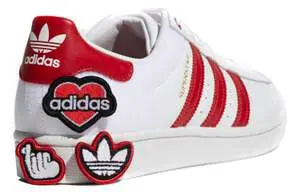 Adidas Superstar "velcro Patches - Red