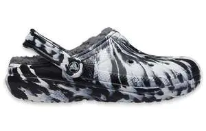 CROCS Classic Lined Clog Outdoor Sandals - White/black