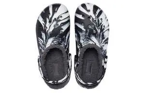 CROCS Classic Lined Clog Outdoor Sandals - White/black