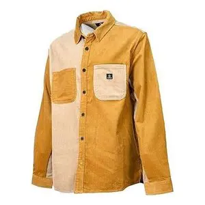 CONVERSE Colorblock Corduroy Shirt Asia Sizing 'brown Tan