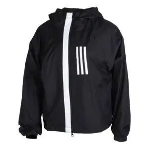 Adidas Hooded Zip-up Sports Jacket - Black