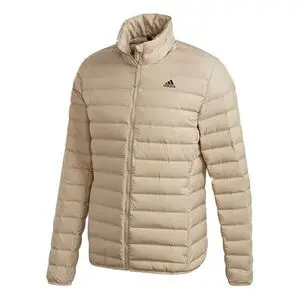 Adidas Stand Collar Quilted Down Jacket - Khaki