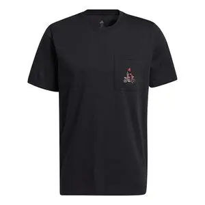 Adidas Casual Sports Basketball Round Neck Short Sleeve - Black