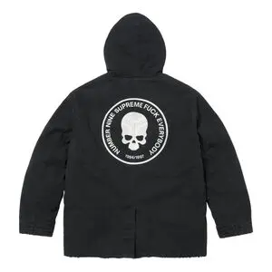 Supreme Fw25 X Number Ine Faux Shearling Hooded Coat - Black