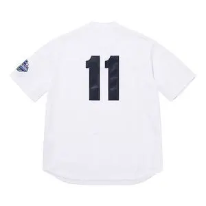 Supreme Logo Baseball Henley - White