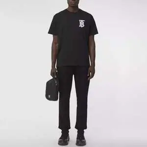Burberry Pattern Cotton Loose Classic Short Sleeve