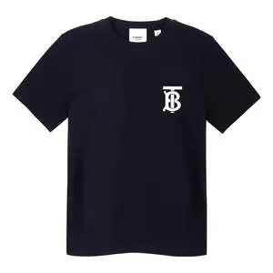 Burberry Pattern Cotton Loose Classic Short Sleeve - Black