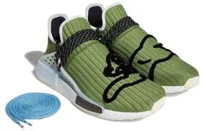 Adidas X Bbc Ice Cream X Pharrell Nmd Human Race 'running Dog' Sneakers - Green/white/black