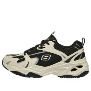 Sketchers Dlites 4.0 Athletic Lace-up Sneakers - Beige/black