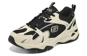 Sketchers Dlites 4.0 Athletic Lace-up Sneakers - Beige/black