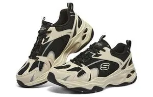 Sketchers Dlites 4.0 Athletic Lace-up Sneakers - Beige/black