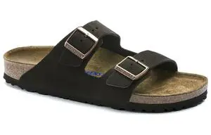 BIRKENSTOCK Arizona Soft Footbed Suede Leather Sandals - Mocha