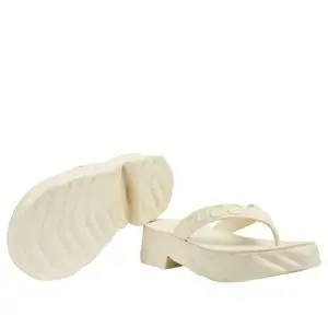 Gucci Thong Platform Sandal - White