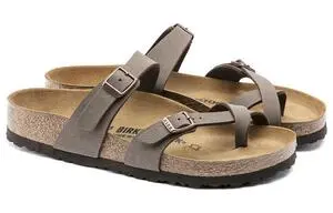 BIRKENSTOCK Mayari Birkibuc Sandals - Brown