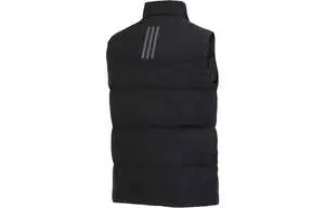 Adidas Puffer Down Vest With Stand Collar - Black