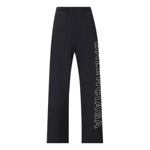 Balenciaga Outline Baggy Sweatpants - Black Faded