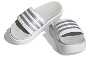 Adidas Adilette Platform Slide - Cloud White/zero Metallic/grey One