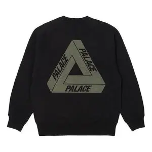 PALACE Tri-ferg Slub Crew Sweater - Black