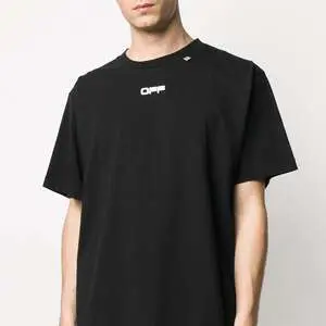 Off-White Ss20 Caravaggio Square Back Logo-print Loose Short Sleeve