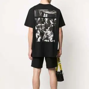 Off-White Ss20 Caravaggio Square Back Logo-print Loose Short Sleeve