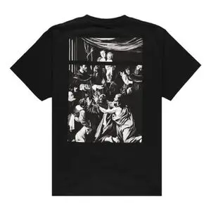 Off-White Ss20 Caravaggio Square Back Logo-print Loose Short Sleeve